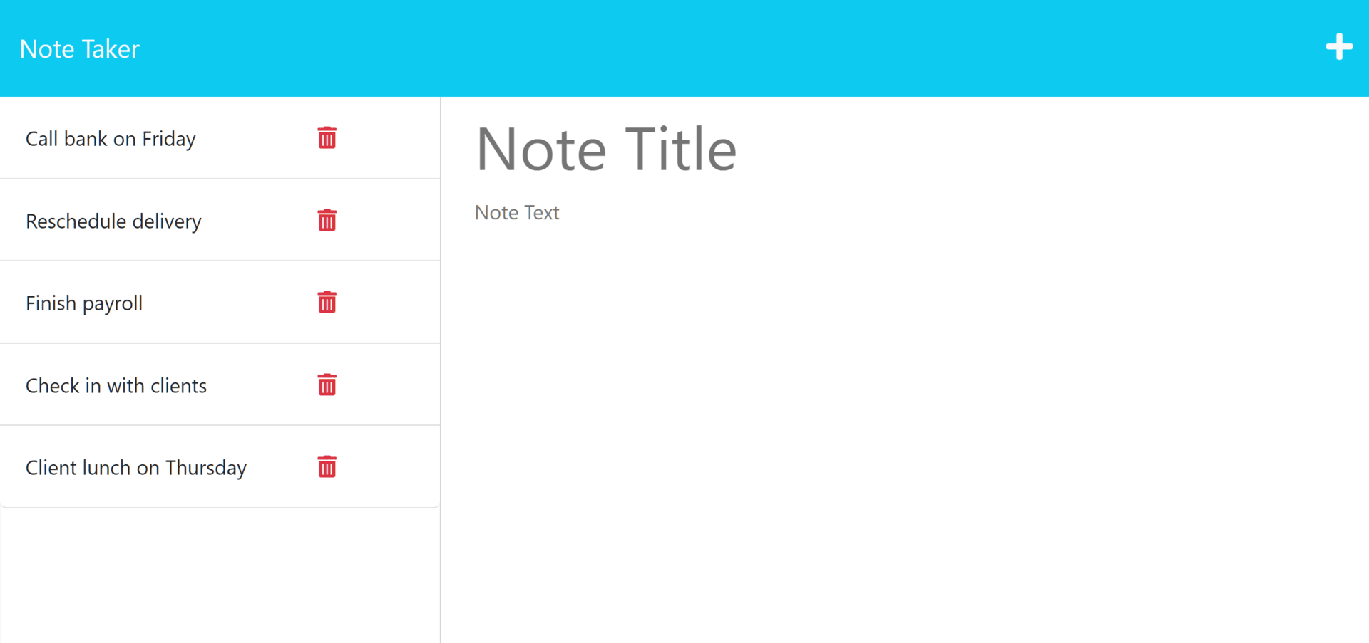 11 Express.js: Note Taker | Note-Taker